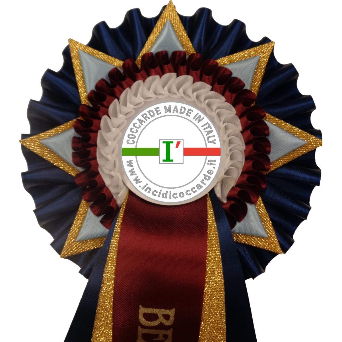 COCCARDE PER PREMIAZIONI MADE IN ITALY. COCCARDE TRICOLORE ITALIA